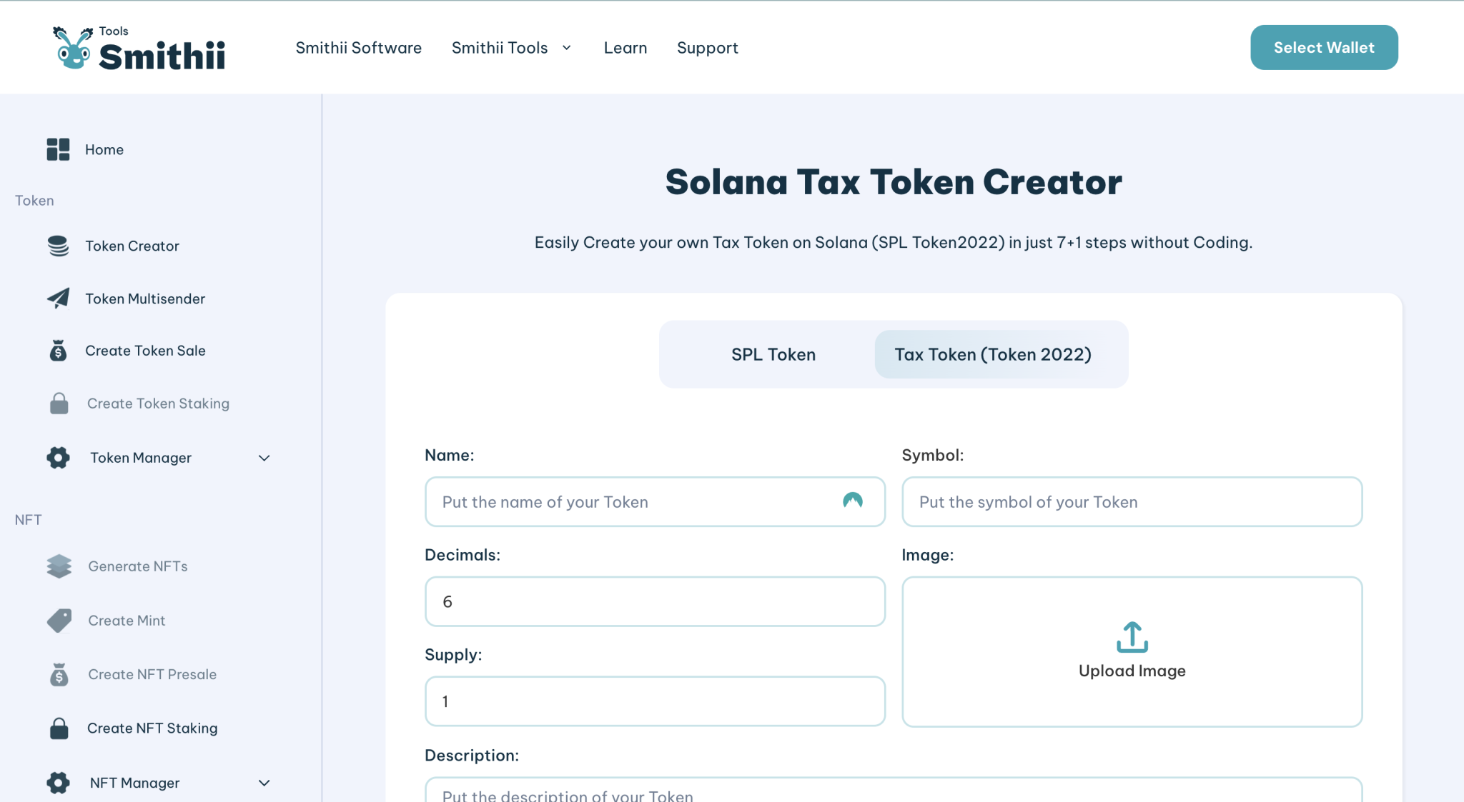 Create Tax Token on Solana [ Token-2022 ] in 1 Minute